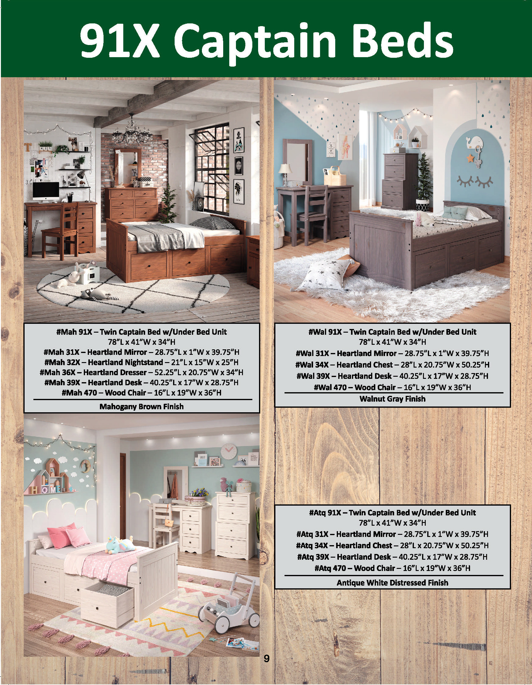 Pine Crafter Furniture - xStyle Captain Beds